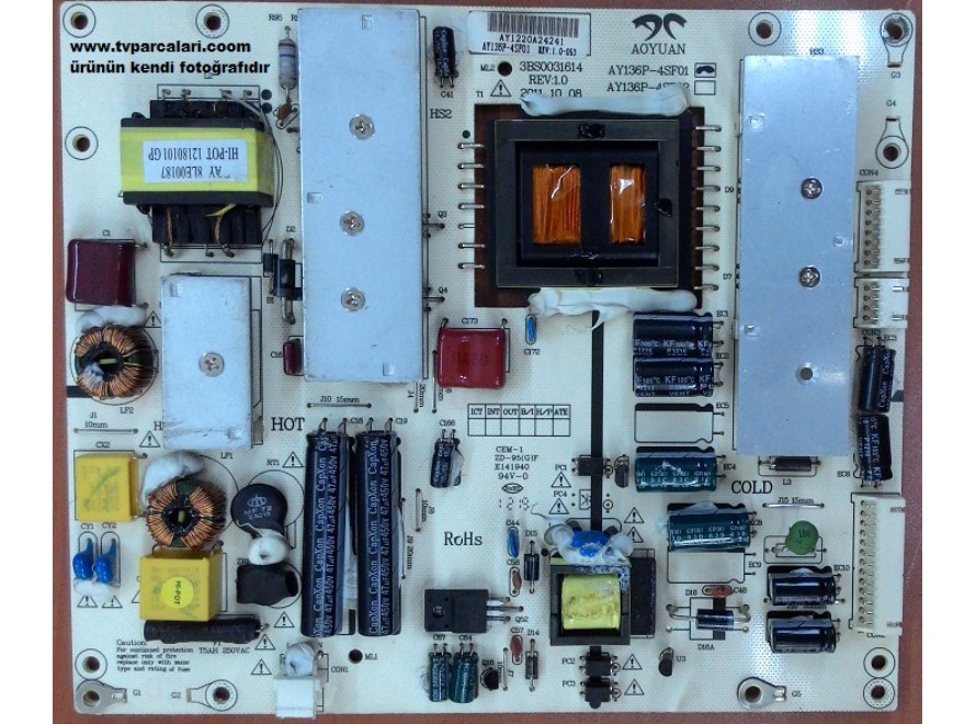 AY136P-4SF01 power board Sunny Tv Yedek Parça